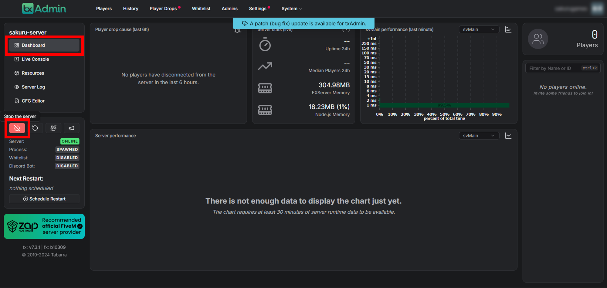 【GTA5・FiveM】txAdminのアップデート方法 | サクッとマルチ
