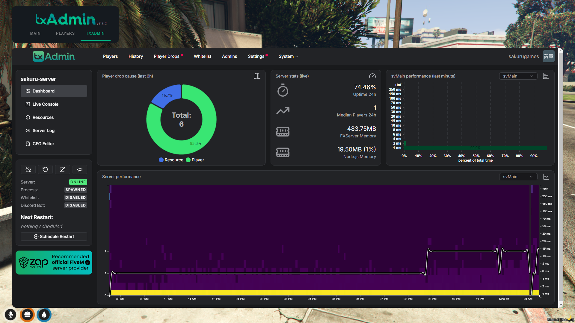 【GTA5・FiveM】ゲーム内txAdminコマンドの使い方 | サクッとマルチ